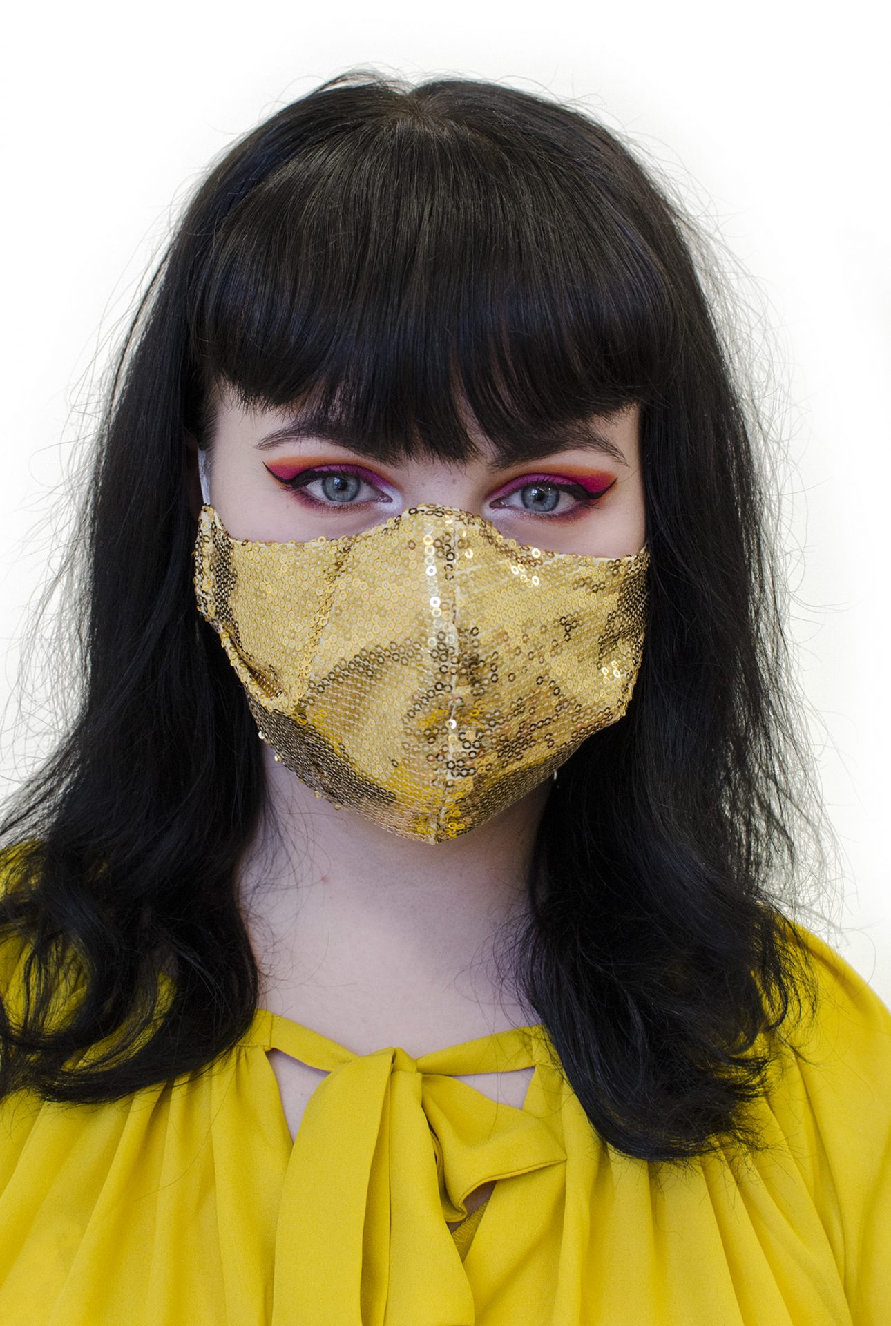 SPARKLE - Sequin Mask - Gold - XS, L, XL – Retrofuturistic Fashion ...